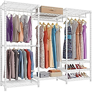 VIPEK V5 Portable Closet Wardrobe Heavy Duty Clothes Rack Freestanding Metal Clothing Rack, White