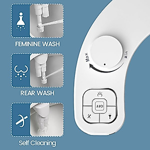 FANCUF Non-Electric Bidet - Self Cleaning Nozzle Fresh Water Bidet Toilet Seat Attachment, Uniform size, lingsad-0236