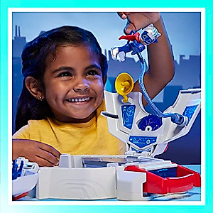 PJ Masks Power Heroes PJ Power Q Playset, Headquarters Set with Car and Figure, Superhero Toys for 3 Year Old Boys and Girls and Up