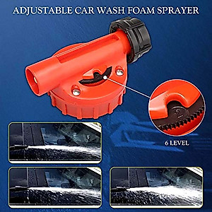 One Piece of Car Wash Foam Gun Water Gun Spray Garden Washing Machine Hose Wand Nozzle Sprayer Watering Spray Sprinkler Cleaning Tool Size 13.5 cm X 13.5 cm X 23 cm (Color : RED)