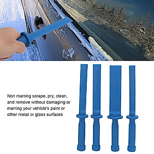Nylon Plastic Chisel Scraper Set Of 4, Universal Scraper for Adhesive Removal Caulk Removal, Comfortable Grip Scraper Chisel Set for Vehicle Paint and Glass Surfaces