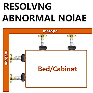 4Pcs Bed Frame Anti-Shake Tool, Threaded Adjustable Headboard Stoppers, Prevent loosening Fixer Bed Frame, Bedside Telescopic Support Headboard Stabilizer for Room Wall,Beds Cabinets,Table 28mm-106mm