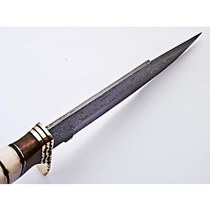 Custom Damascus Knife Hunting Knife | Best Outdoor Knife Camping Knife | Beautiful Burl Wood Handle