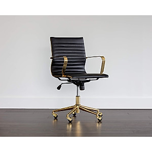 Sunpan 104047 Jessica Office Chair - Gold - Black