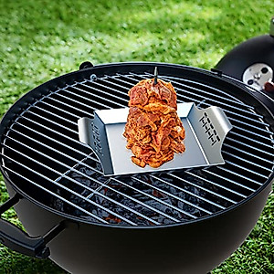 Vertical Skewer Fits for Tacos Al Pastor, Shawarma, Brazilian Churrasco, Whole Chickens, Kabobs, and Many Others,with Removable Spikes (8.5" and 12"),304 Stainless Steel