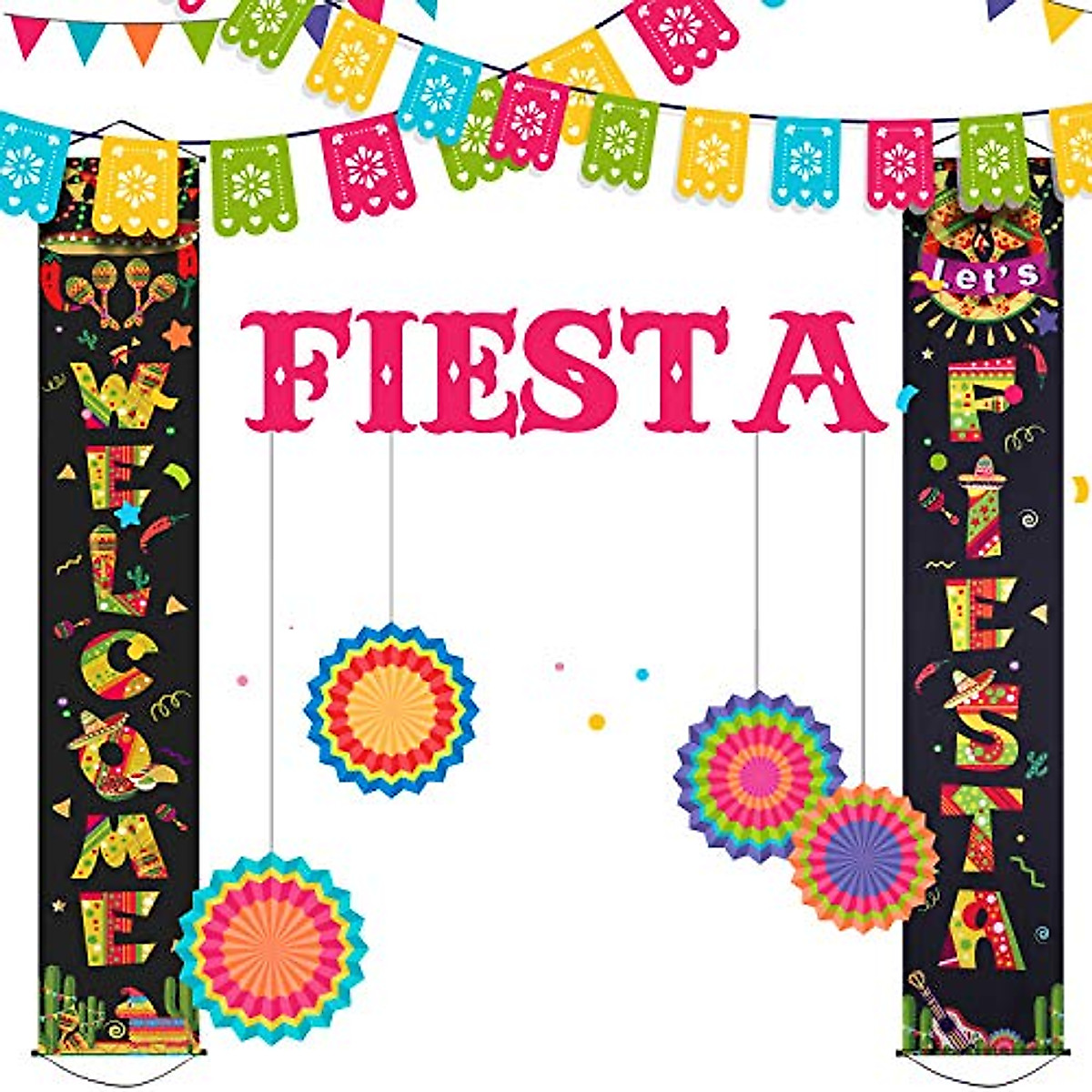 Mexican Fiesta Welcome & Fiesta Party Banner Decorations