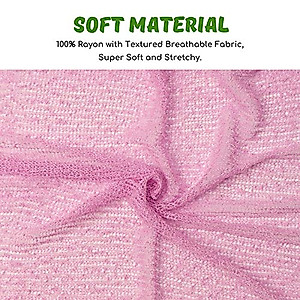 2 Pieces Newborn Baby Photography Props Long Ripple Stretch Wrap DIY Girl Boy Photo Props Blanket with Headbands (White + Purple)