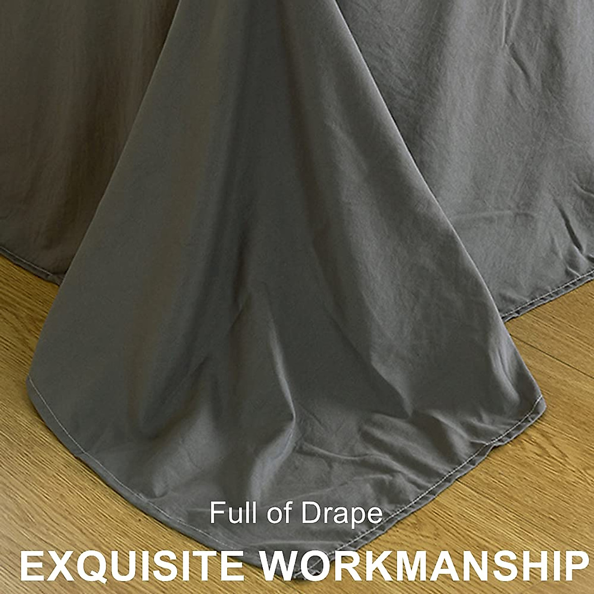 Xicennego 4 Piece Seersucker Duvet Cover Set, Princess Bedding Set, 1 Duvet Cover, 1 Washed Cotton Flat Sheets, 2 Pillowcases (King, Purple)