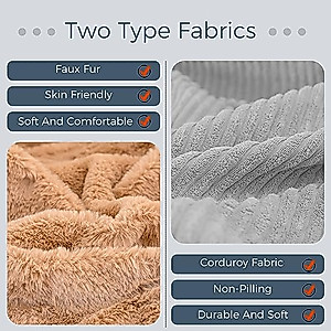 MAXYOYO Giant Bean Bag Chair, Stuffed Bean Bag Couch with Filler Large Living Room Bean Bag Chair for Adults, Big Lazy Sofa Accent Chair with Pocket Floor Chair for Gaming, Reading, Grey