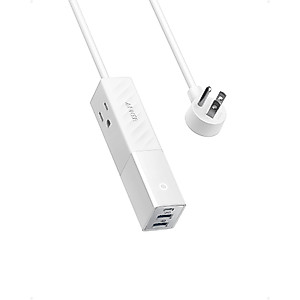 Travel Power Strip USB C, Anker 511 USB Power Strip, 2 Outlets and 3USB Ports, 5ft Soft Extension Cord,30W Power Delivery for iphone14/13,Protable for Dorm/Room/Office/School, Cruise Ship, TUV Listed