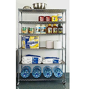 Member's Mark 6-Tier NSF Steel Wire Shelving, 47.5"x18"x 72"