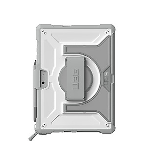 URBAN ARMOR GEAR UAG Designed for Microsoft Surface Go 4 / Surface Go 3 / Surface Go 2 / Surface Go Case 10.5" Plasma w/Hand Strap & Shoulder Strap Featherlight Drop Tested Cover White/Grey