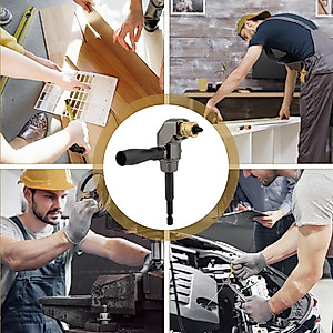 Durable Right Angle Drill Attachment, Detachable 90 Degree Screwdriver Right Angle Drill Attachment DIY Socket Adapter For Use with Cordless Drill and Impact Driver