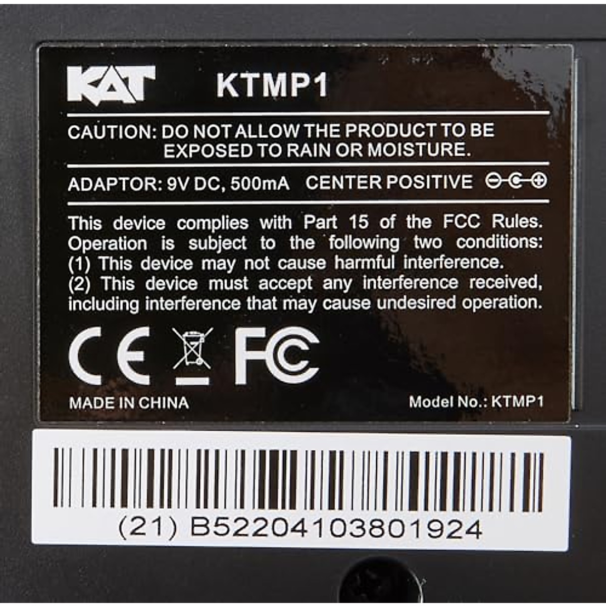 Kat Percussion KTMP1 Electronic Drum and Percussion Pad Sound Module, Black