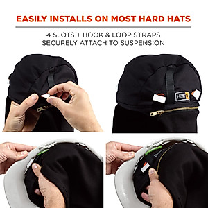 N-Ferno unisex-adult 6885 Hard Hat Winter Liner, FR Rated, Versatile Wear,Black,12.5 x 0.8 x 13.5 Inch