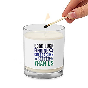 Good Luck Finding Colleagues Better Than Us Retro Vintage Candle | Funny Going Away Gifts | Good Bye Farewell Sayings