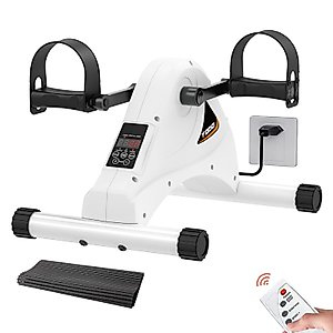 TODO Motorized Pedal Exerciser Mini Exercise Bikes, Under Desk Bike Peddler Exerciser for Seniors Rehab and Arm Leg Physical Therapy