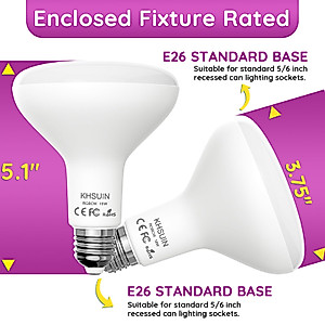 Bright Smart Light Bulbs 13W 100W Equivalent 1300 Lumens 2700K-6500K Tunable BR30 Wifi Color Changing Light Bulb Works with Alexa Google,Recessed Alexa Light Bulb,Dimmable Flood Smart Bulb,4 Pack