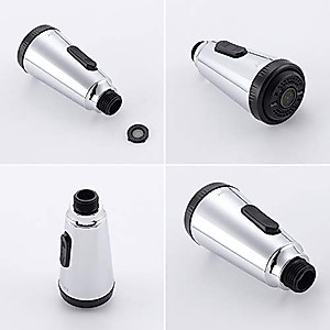AiHom sink faucet sprayer attachment,Pull Down Faucet Spray Head G 1/2, 4 Function kitchen faucet head, Kitchen Spray Spout Part,Chrome (MALE)