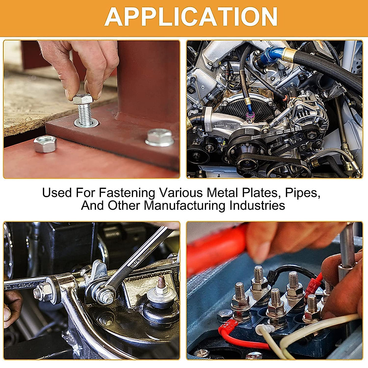 MroMax M8 Left Hand Hex Head Bolt M8-1.25 x 20mm 304 Stainless Steel Reverse Threaded Hex Tap Screw Bolts 4pcs