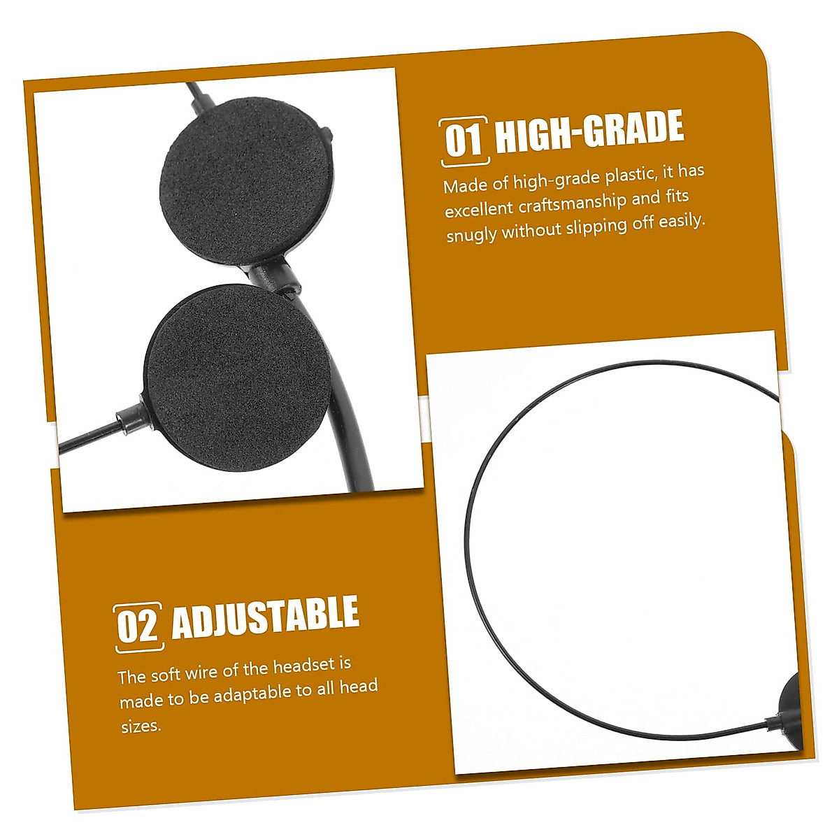 Toyvian Fake Head Singer Role Play Toys Clothing Kid Headphones Costumes for Kids headsets for Toddler 2Pcs Fake Star Headphone