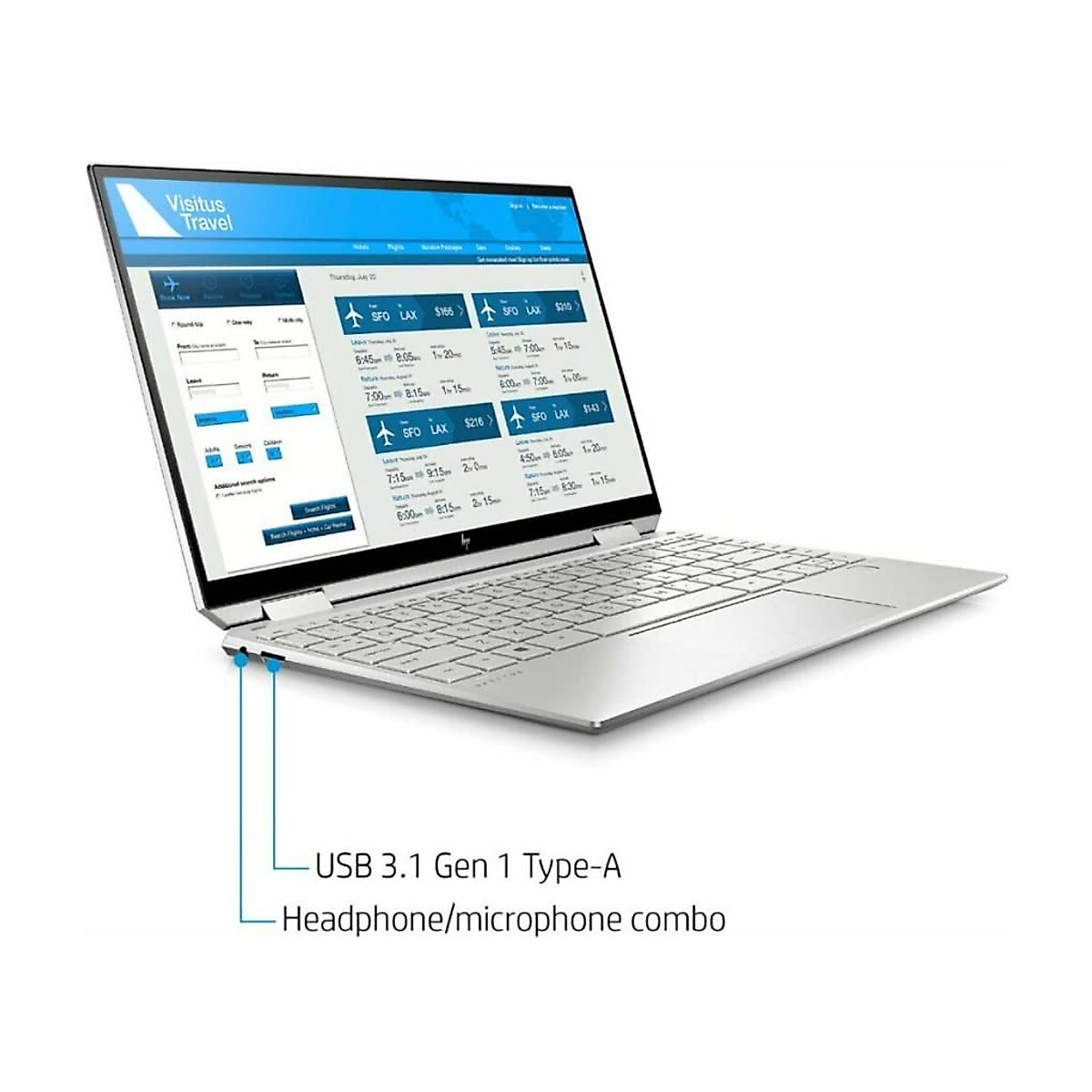 HP - Spectre x360 2-in-1 13.3" 4K Ultra HD Touch-Screen Laptop - Intel Core i5 - 8GB Memory - 256GB SSD - Natural Silver