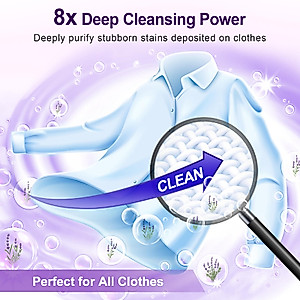 Binbata Laundry Detergent Sheets, 200 Loads Lavender Scent Hypoallergenic Eco-Friendly Laundry Sheets, Biodegradable Plastic Free Liquidless Laundry Sheets Detergent Suitable for Sensitive Skin