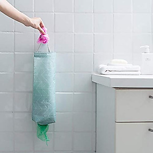 4pcs Plastic Bags Dispenser Organizer for Kitchen Shopping Bag Holder Wall Mounted Grocery Bag Holder,Hanging Garbage Bag Dispenser for Trash Bags Storage with Adhesive Hooks