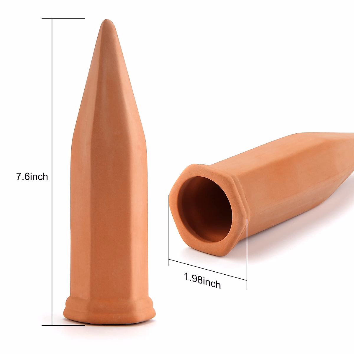 APPD Terracotta Watering Stakes15 Pack Automatic Plants Watering Devices Terracotta Self Watering Spikes for Wine Bottles Great for Indoor & Outdoor Plants