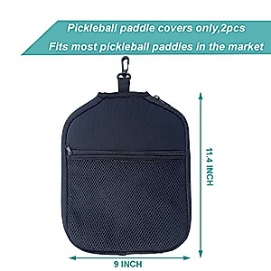 CORECISE Improved Pickleball Paddle Cover with Hook,Pickleball Racket Carry Sleeve with Zipper,Pickleball Paddle Protective Bag