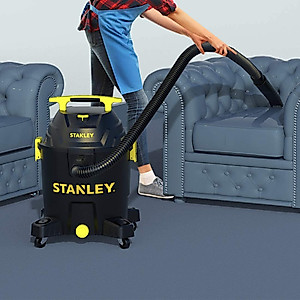 Stanley SL18701P-10A Wet/Dry Vacuum,10 Gallon Shop Vacuum, 6.0 Peak HP Wet/Dry Vac with Blower Function, 1-7/8" Hose, Black