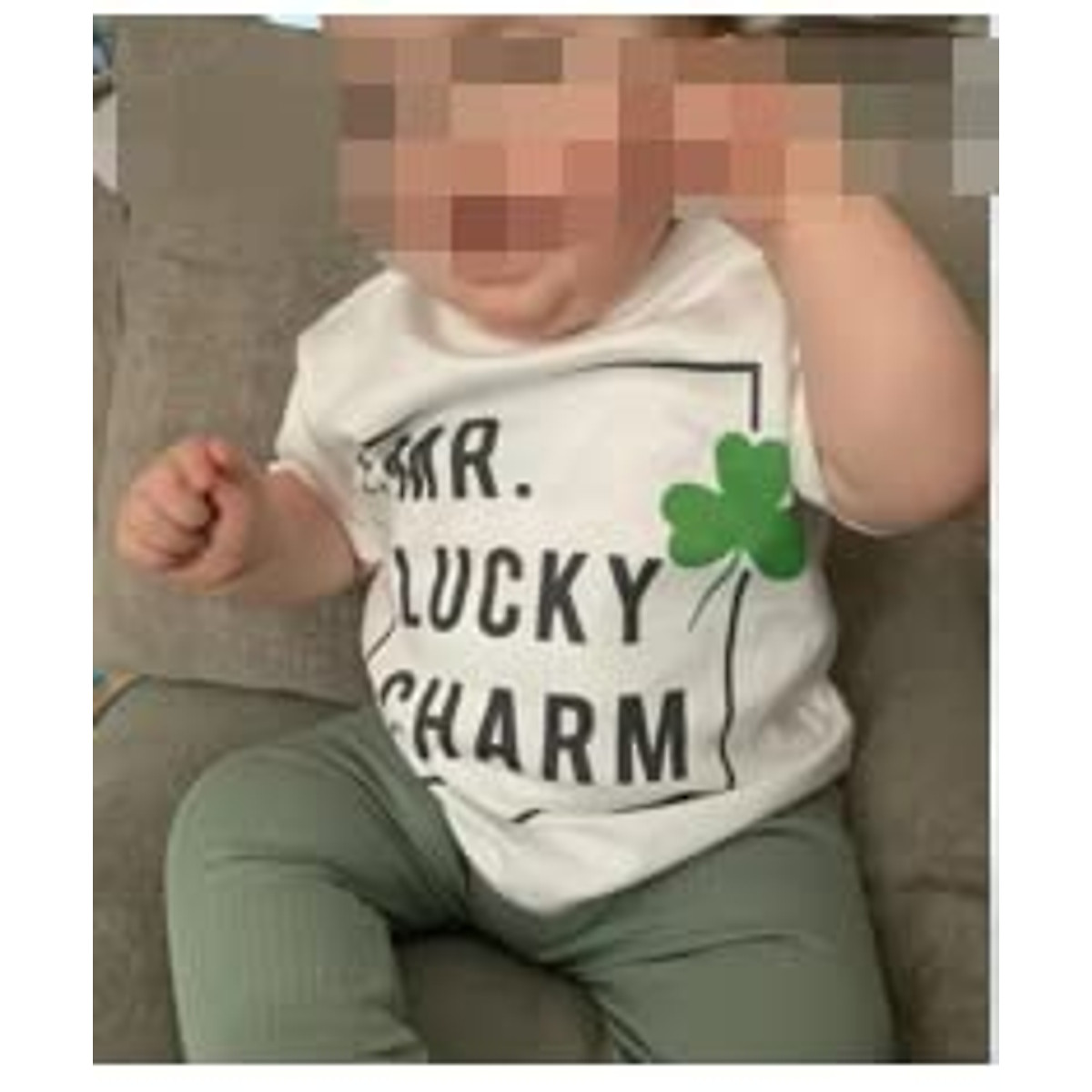 Toddler Baby Boy St Patricks Day Outfit Mr Lucky Charm Clover Short Sleeve T-shirts Green Pants Summer Clothes (Green# Mr Lucky Charm, 6-12 Months)