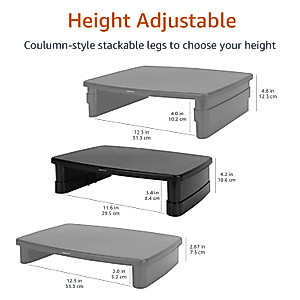 Amazon Basics Adjustable Computer Monitor Riser Desk Stand