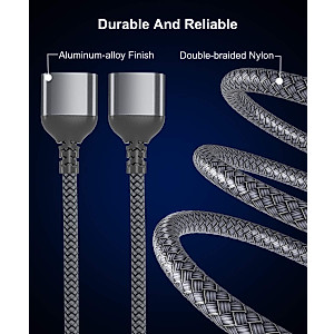 Itramax USB Splitter 1 in 2 Out 1FT 2Pack,USB Y Cable Double USB Adapter Splitter USB Male to Female Extension Cord Dual Port Extender Hub Data Power Charger Split for TV,PC,Laptop,MacBook,PS4,PS5