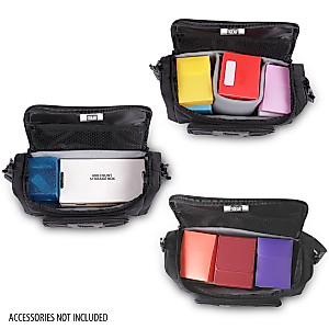 USA Gear MTG Bag Compact Card Case - Magic the Gathering Deck Carrying Case with Padded Customizable Interior, Fits MTG Deck Boxes, Booster Box, Yugioh Card Decks and more Accessories (Bag Only)