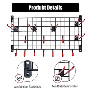 Mythinglogic Garden Tool Organizer for Garage-Yard Tool Racks with Wheels,Garage Organizers and Storage Hold Garden Tools, Shovels, Rakes, Brooms,Yard Tool Holder for Garage/Shed