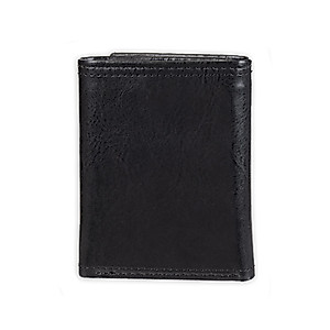 Dockers Men's Coated LeatherExtra Capacity Trifold Wallet, Rfid-blocking, Black, One Size