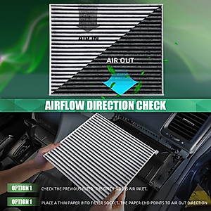 KARCOCA CF10374 Premium Cabin Air Filter With Activated Carbon Compatible with TOYOTA TACOMA 2005-2023,DODGE DART 2013-2016,PONTIAC VIBE 2003-2008