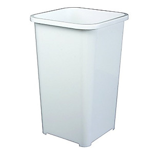 Knape & Vogt QT27PB-W Replacement Trash Can, 17.81-Inch by 10.65-Inch by 10.65-Inch,White