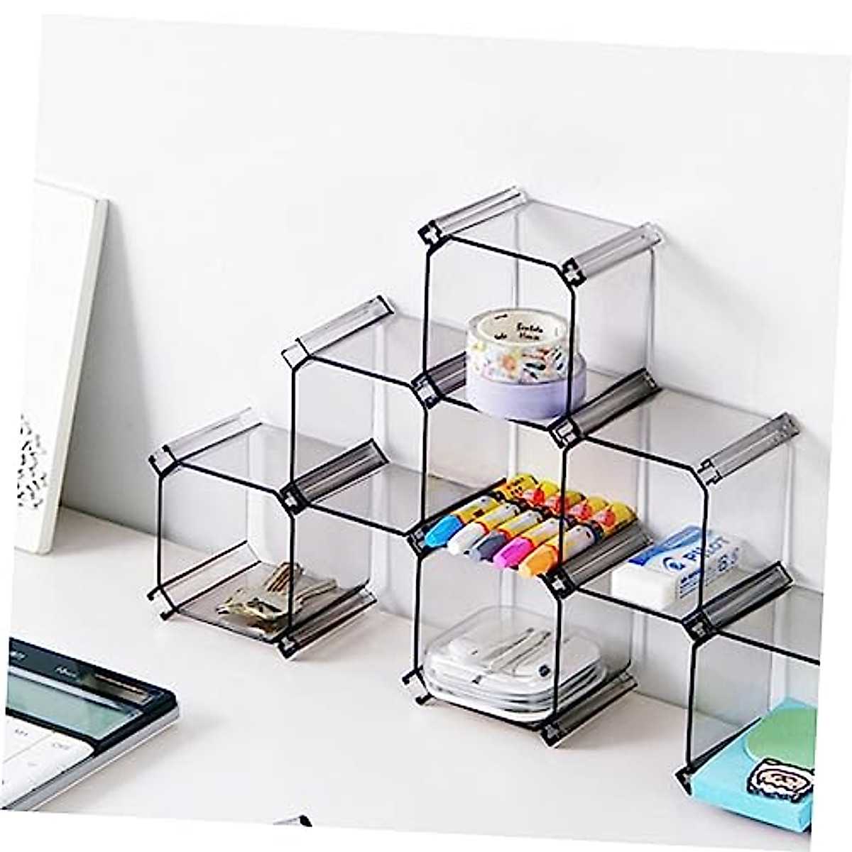 Zerodeko Desk Drawer 12 Pcs Plastic Organizer Box Underwears Storage Box Desk Storage Holder Desk Storage Box Storage Container Bra Sock Travel Grey Partition Socks Storage Container