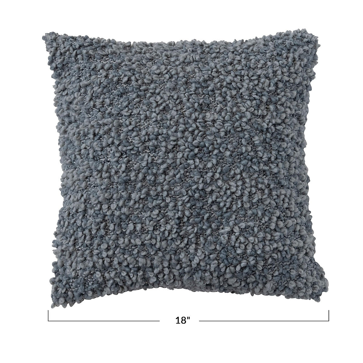 Bloomingville Handwoven Cotton Boucle Throw Pillow Cover, Grey