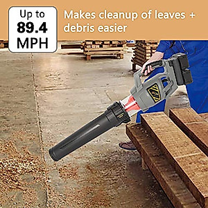 LUCKYERMORE Cordless Leaf Blower Battery Powered Electric Leaf Blower 89 MPH Variable Speed 18000 RPM 40V Lithium Leaf Blower Cordless with Battery & Charger Garden Cleaning Garage Dusting