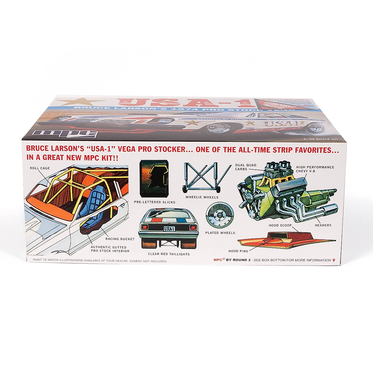 MPC Bruce Larson USA/1 Pro Stock Vega 1:25 Scale Model Kit