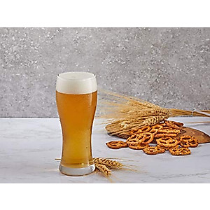 JoyJolt Callen 15.5oz Beer Glasses Set of 4 Beer Pint Glass. Craft Beer Glass, Pilsner Glasses, IPA Beer Glass. Solid Glassware Beer Cup. Classic Beer Gifts, Beer Cups, Mugs and Beer Glasses for Men