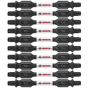 BOSCH ITDET202503 3-Pack 2-1/2 In. Torx #20 Impact Tough Double-Ended Screwdriving Bits