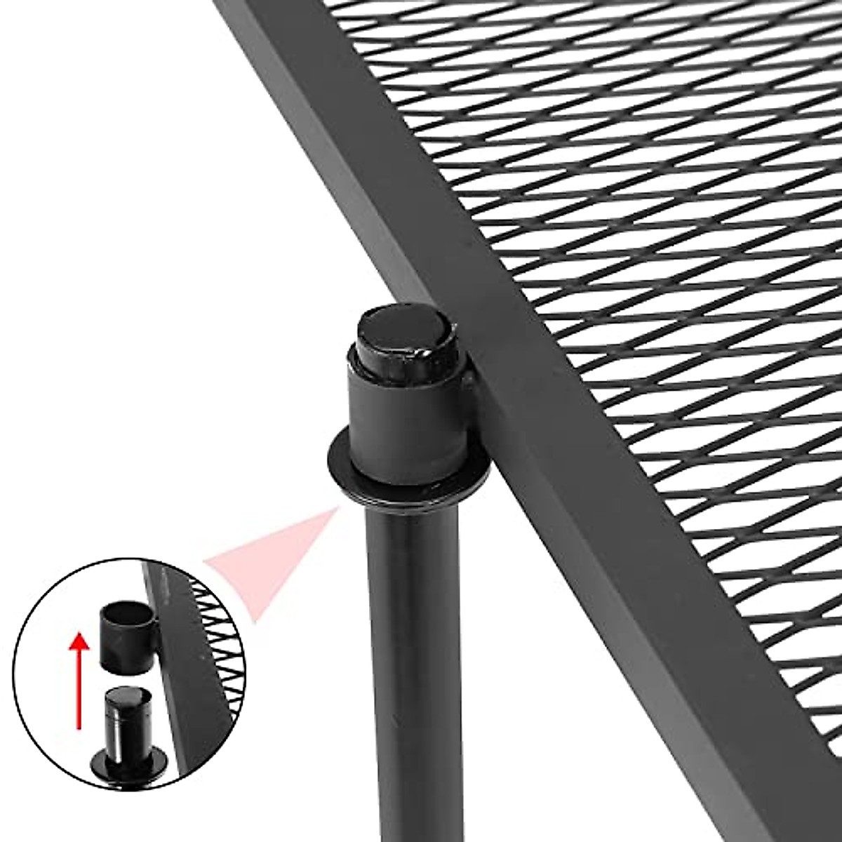 Sunnydaze Adjustable Swivel Fire Pit Cooking Grill Grate - Outdoor Backyard Heavy-Duty Steel Campfire Barbecue Rack - 360-Degree Rotating Ability - 24-Inch