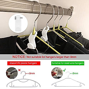 Clothes Hanger Connector Hooks, 60PCS Cascading Clothes Hangers for Heavy Duty Space Saving Cascading Connection Hooks for Clothes Closet, White