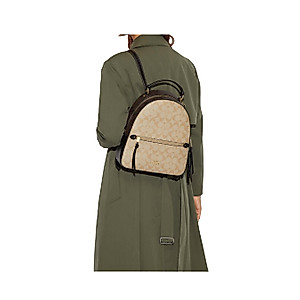 Coach Women's Jordyn Backpack (Blocked Signature Canvas - Light Khaki - Brown Multi)