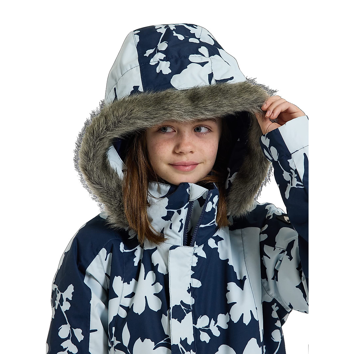 Burton Girls' Standard Bennett Jacket, Ballad Blue Camellia, X-Large