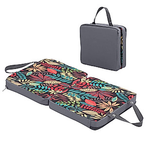 Foldable Knee Mat, Memory Foam Kneeling Cushion Pad Washable Knee Mat Kneeler for Outdoor Camping Gardening(Gray & Colorful) Camping mat, Bed